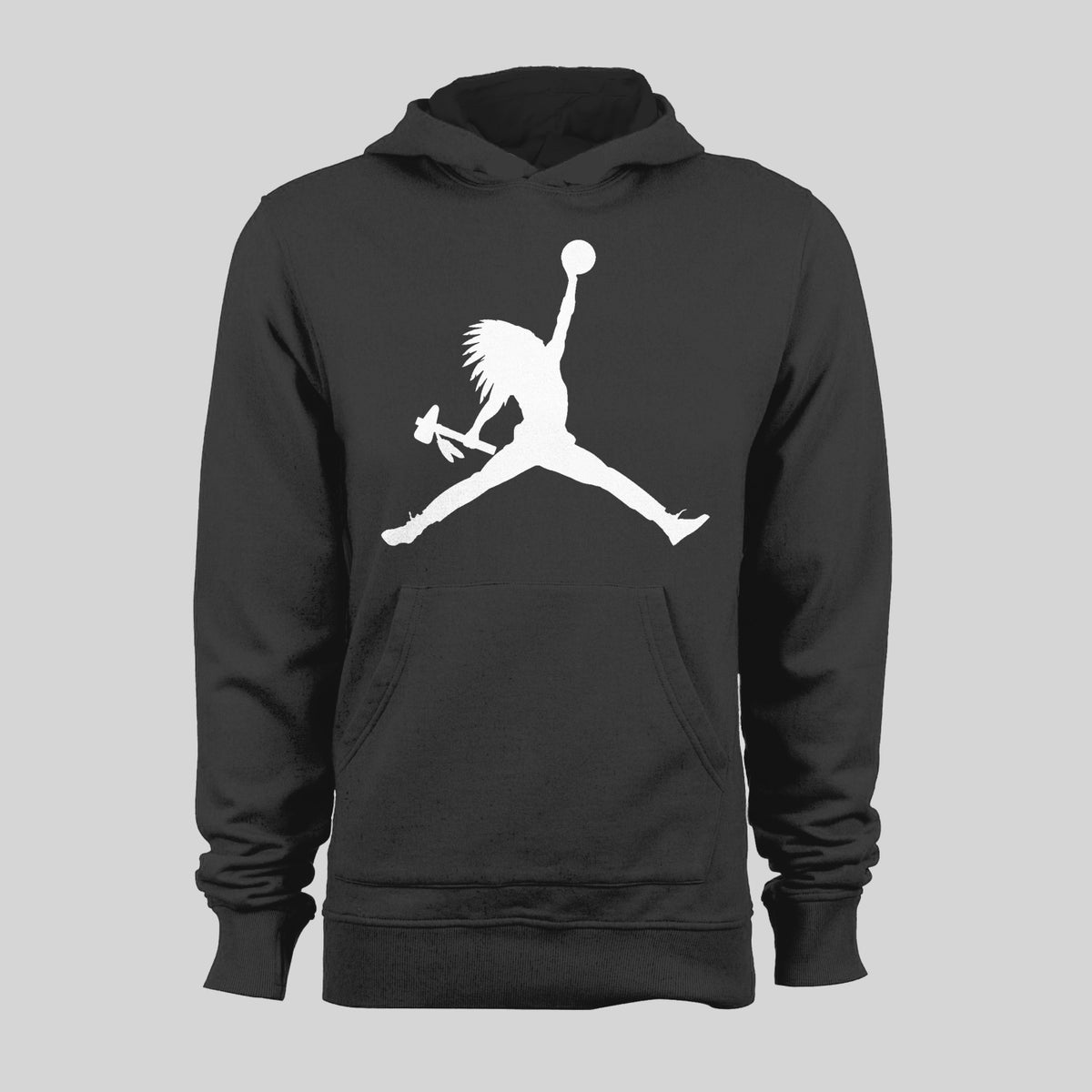 Native Air Jumpman White - Black Hoodie – Commod Bod Clothing LLC