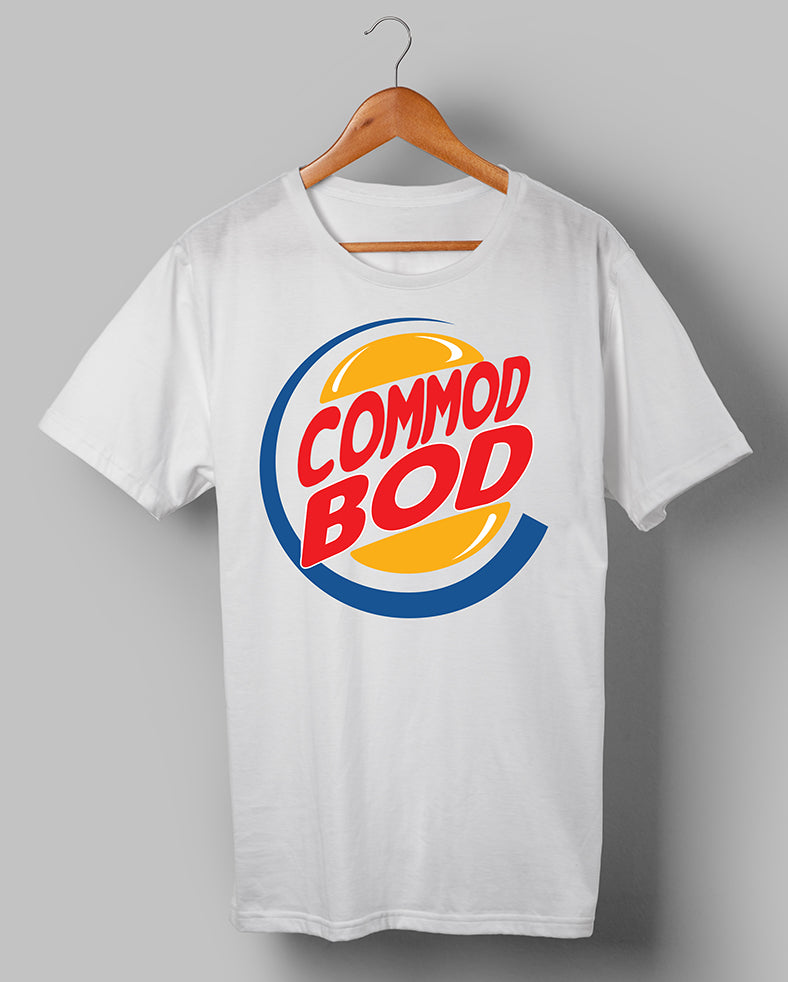 Commod Bod Burger White T Shirt – Commod Bod Clothing LLC